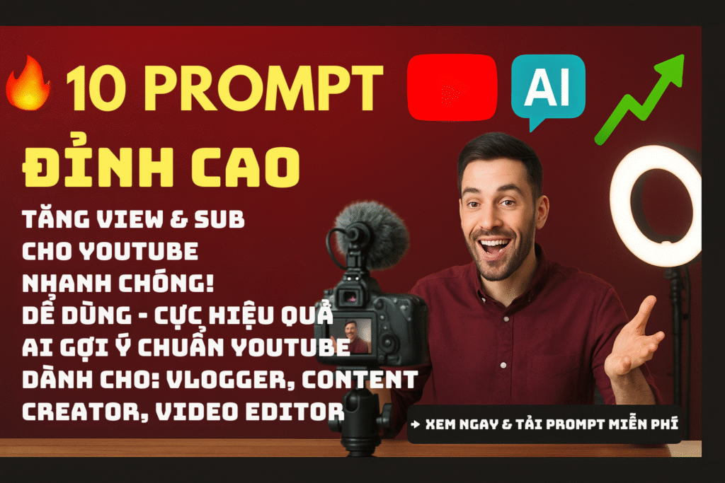 🔥10 Prompt Đỉnh Cao Cho Video YouTube Không Thể Bỏ Qua